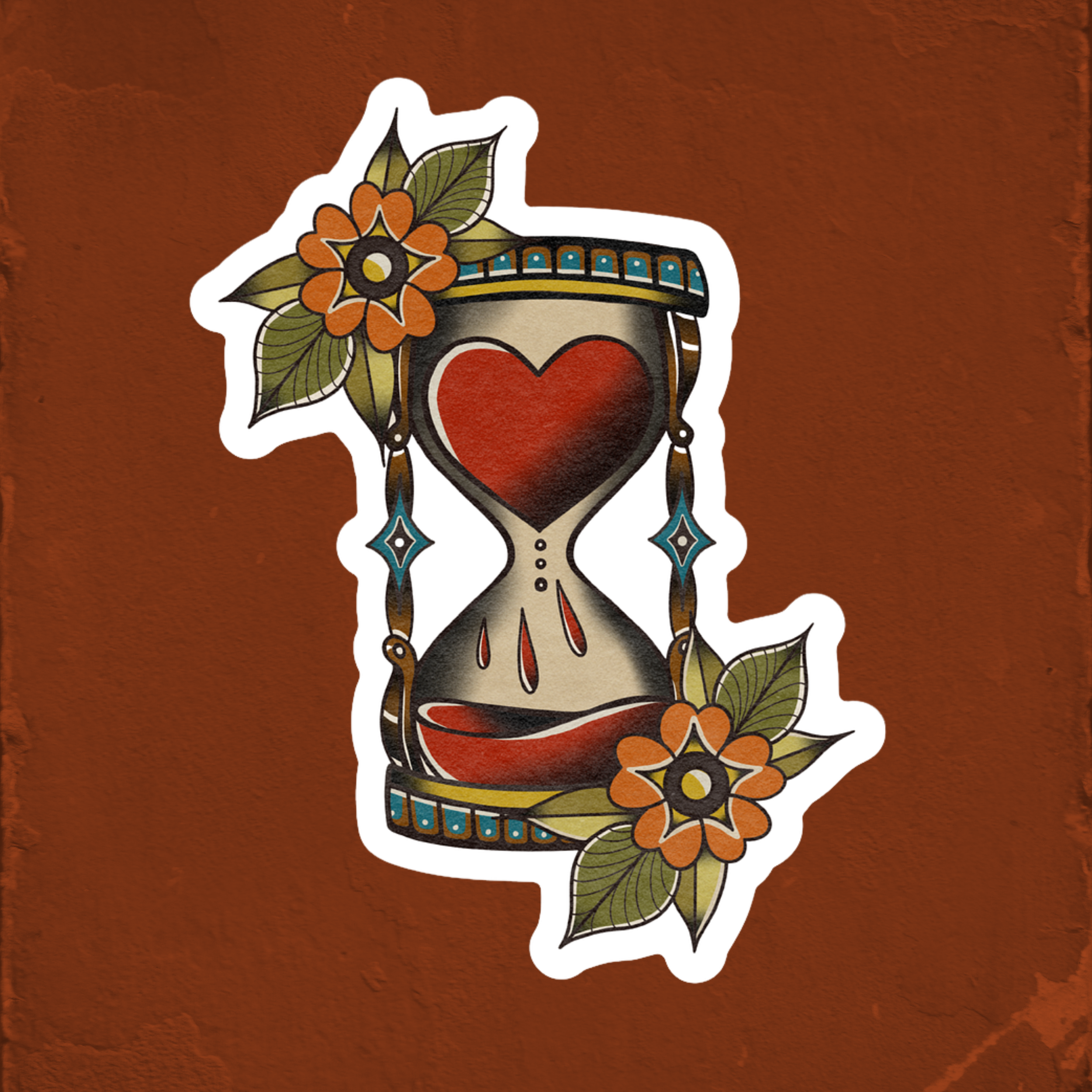 Traditional Hourglass + Matte Sticker – Seventh Eclectic